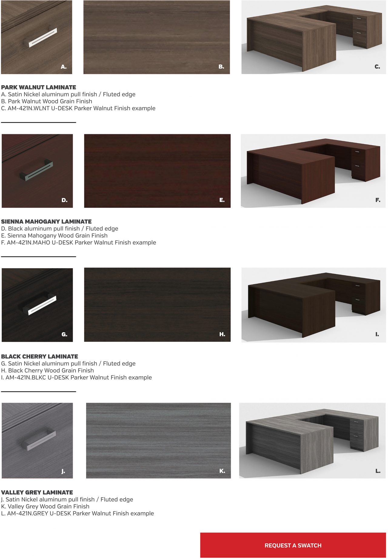 Amber | Desk | Rectangular Double Pedestal | Cherry Man Industries Inc.