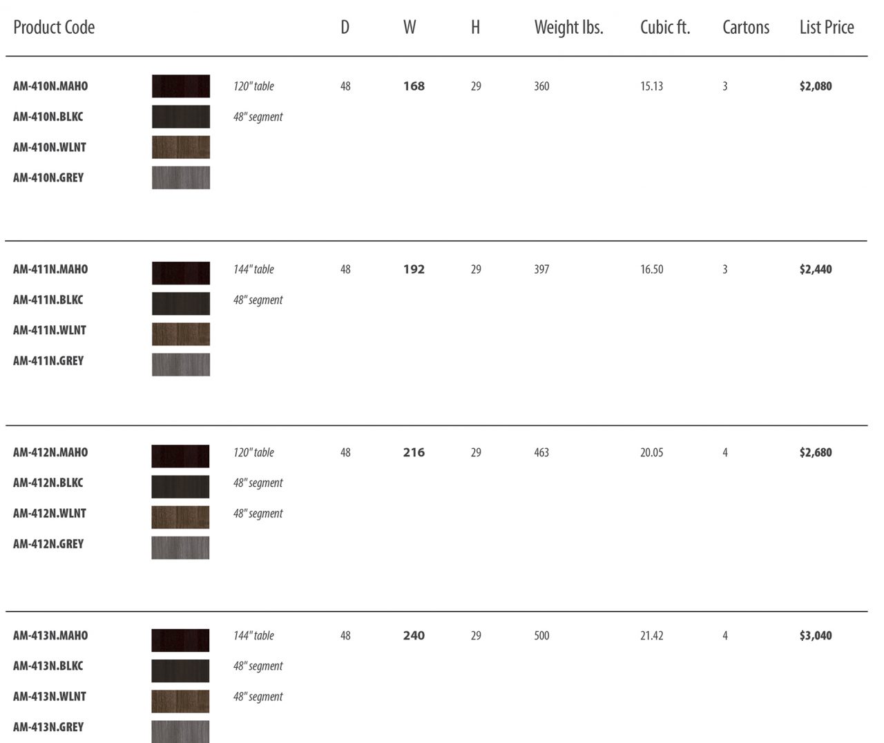 Amber | Table | Conference Expandable + Segment Add On | Cherry Man ...