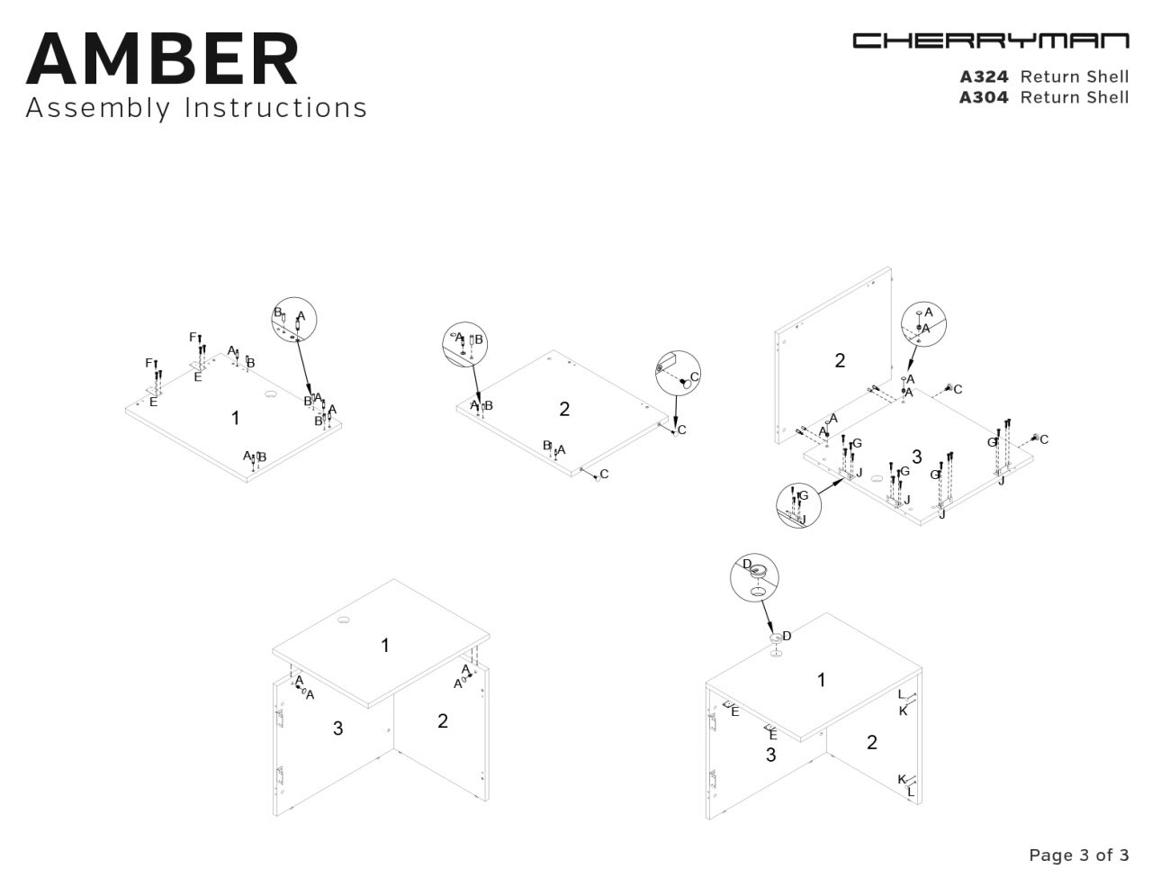 Amber | Components | Return Shell | Cherry Man Industries Inc.