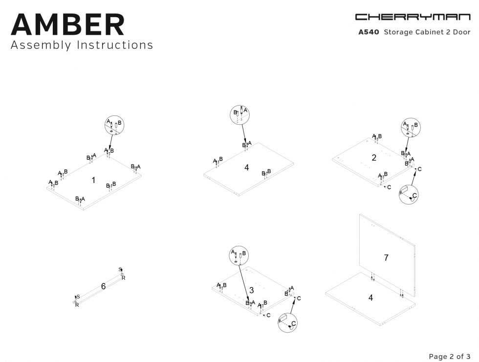 Amber | Components | Storage Cabinet 2 Door | Cherry Man Industries Inc.