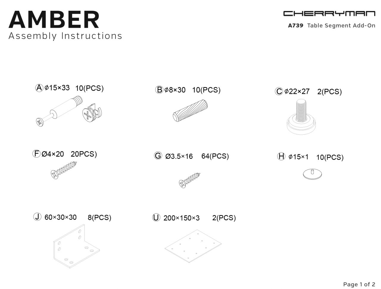Amber | Table | Conference Expandable + Segment Add On | Cherry Man ...