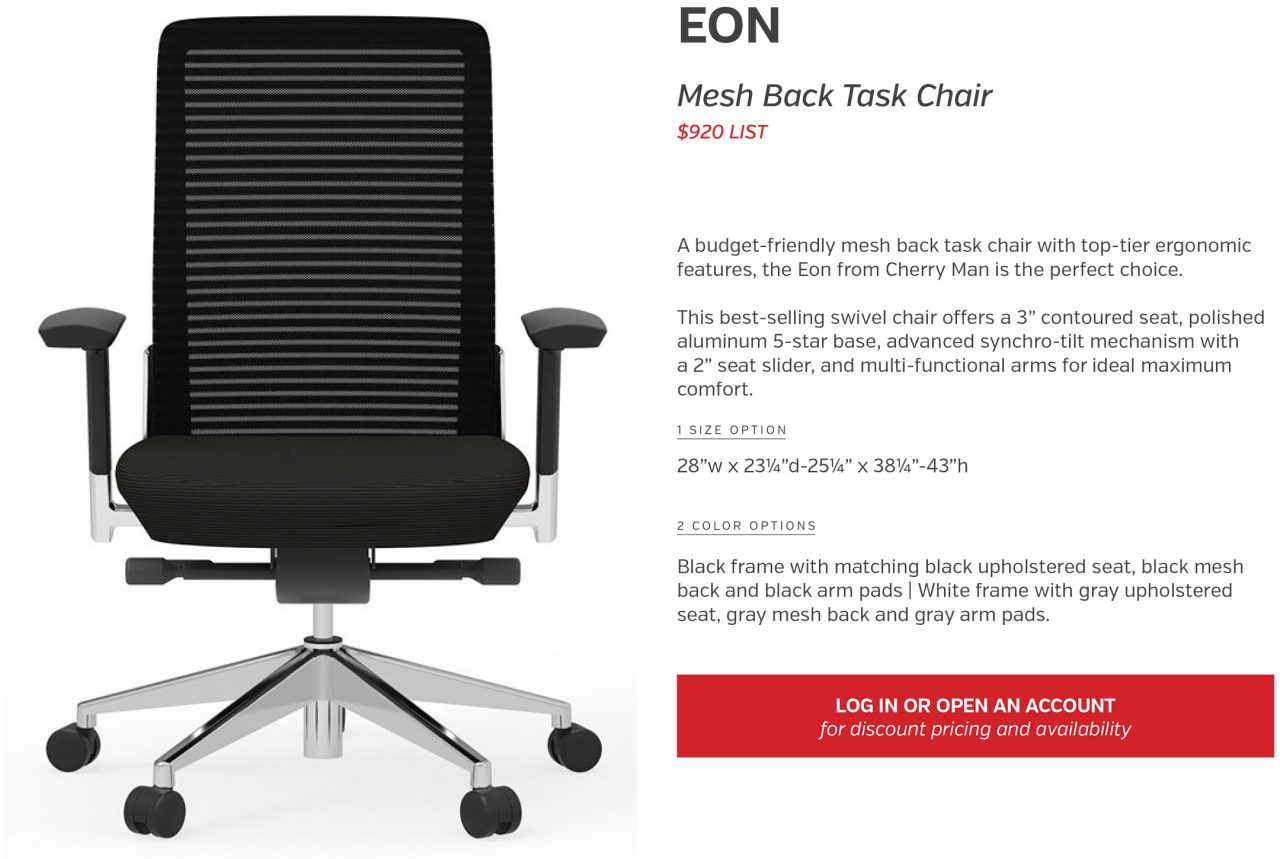 Eon Task Chair | Cherry Man Industries Inc.